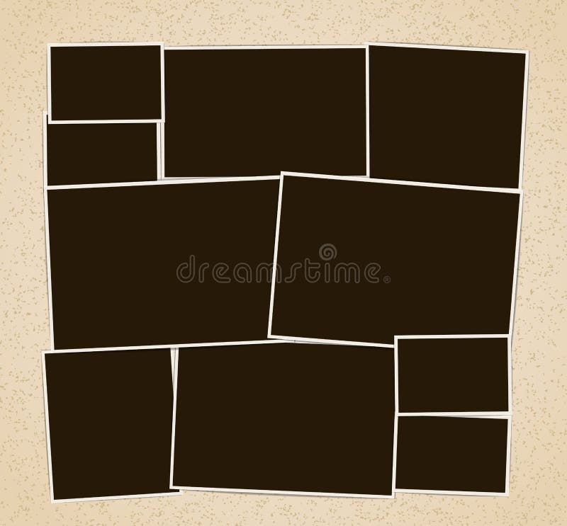 Photo Frames Album Composition Stock Vector - Illustration of instant ...