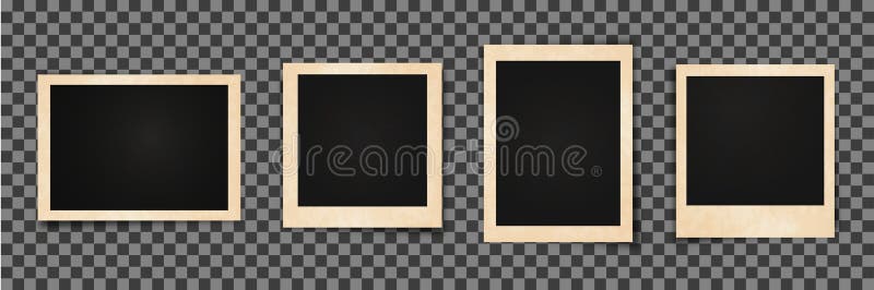 Photo Frames Isolated. Black Empty Squares and Rectangles Stock Vector ...