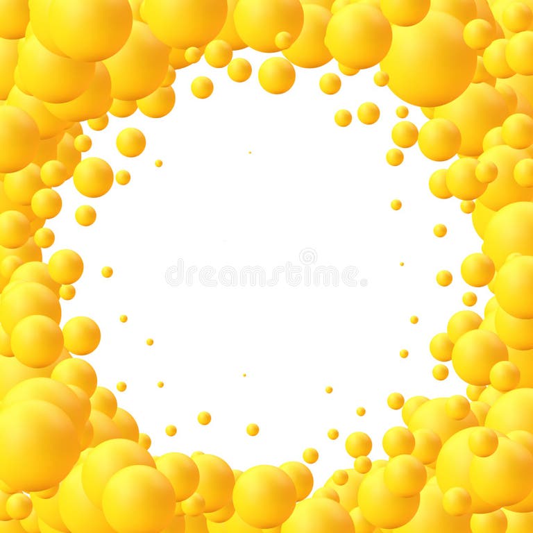 Photo Frames Made of Yellow Balls. Decorative Element. Eps 10 Stock ...