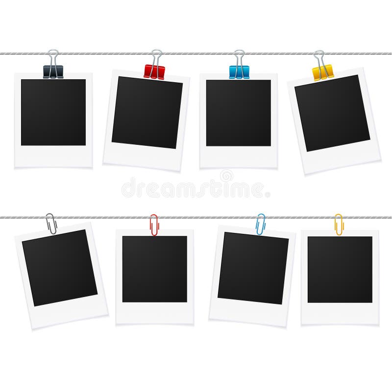 Photo Frame with Push Pin stock illustration. Illustration of frames ...