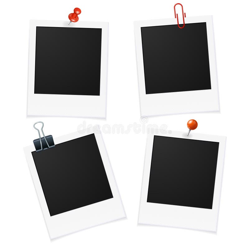 Photo Frames and Pin. Vector Stock Vector - Illustration of frame ...