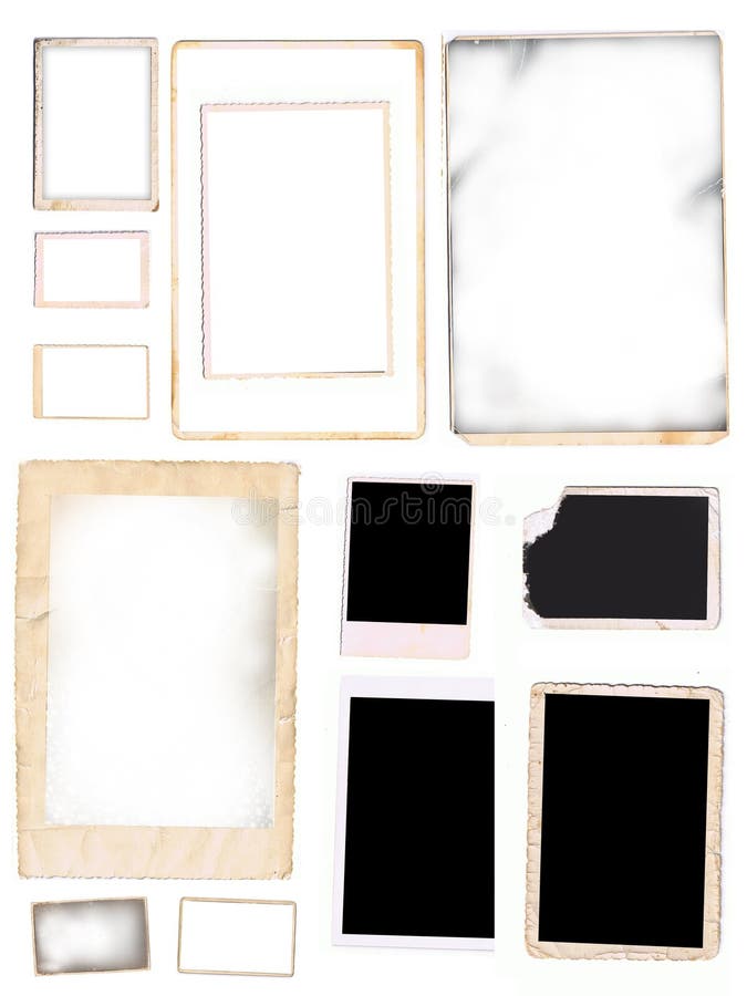 Photo Frames Scanned from Original Old Photos Stock Illustration ...