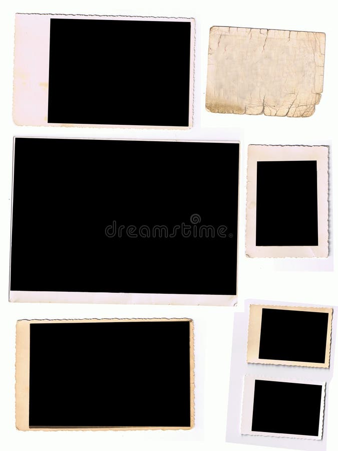Photo Frames Scanned from Original Old Photos Stock Illustration ...