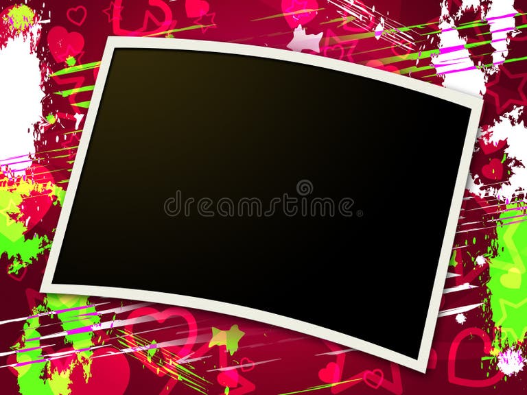 Photo Frames Shows Blank Space and Copy-Space Stock Illustration ...