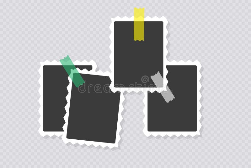 Photo Frames on Transparent Background Design Stock Vector ...