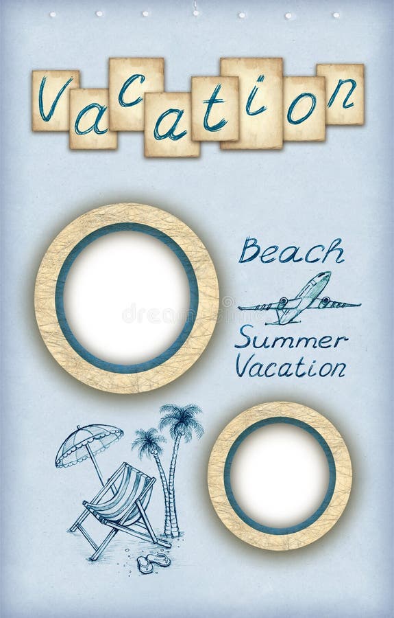 Photo Frames and Vacation Illustrations Stock Illustration ...