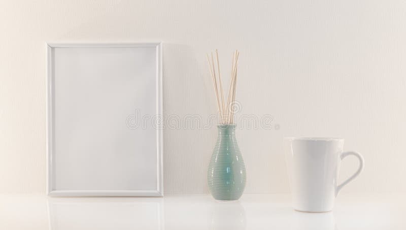 Photo Frames on a Wall in an Interior with Empty Space. Stock Image ...