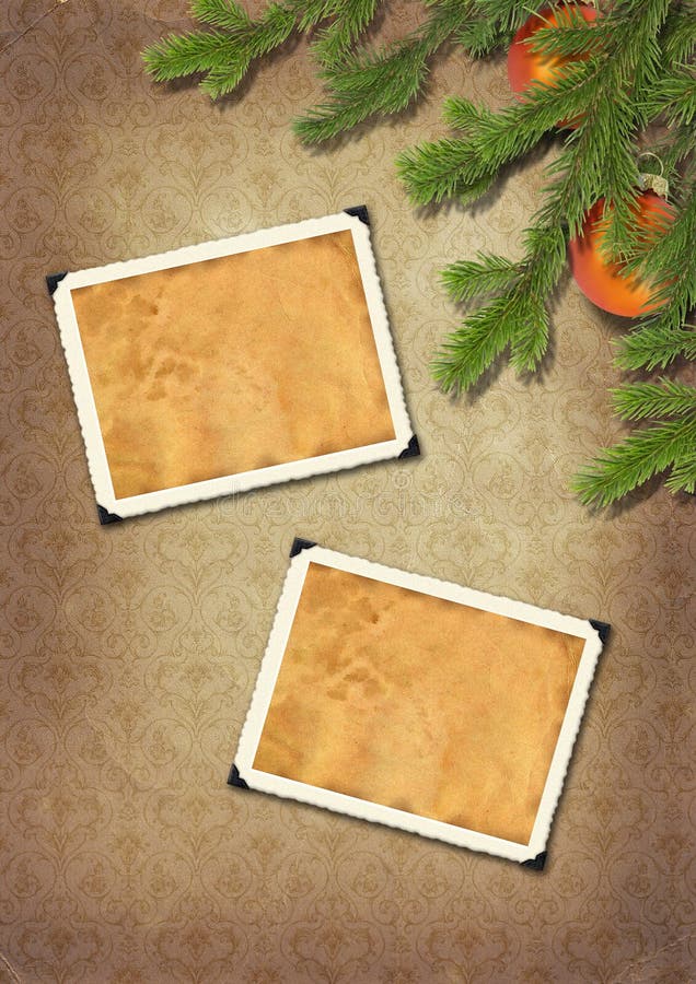 Photo-framework Retro on Old Paper. Stock Photo - Image of form, merry ...