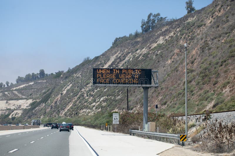 Freeway Variable Message Light Sign for when in Public Please Wear a ...