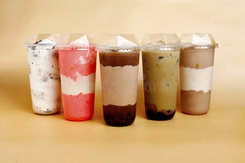 Freshly Made Assorted Milk Tea Stock Image - Image of snack ...