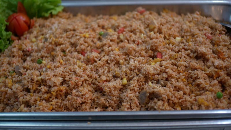 Photo of fried rice red stock image. Image of dinner - 266382223