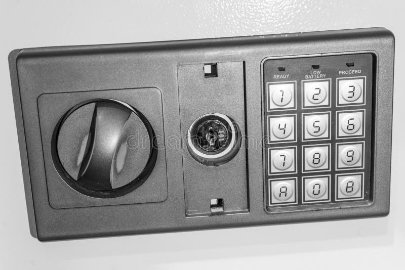 Photo of the Front Panel of the Safe with an Electronic Code Set Stock ...
