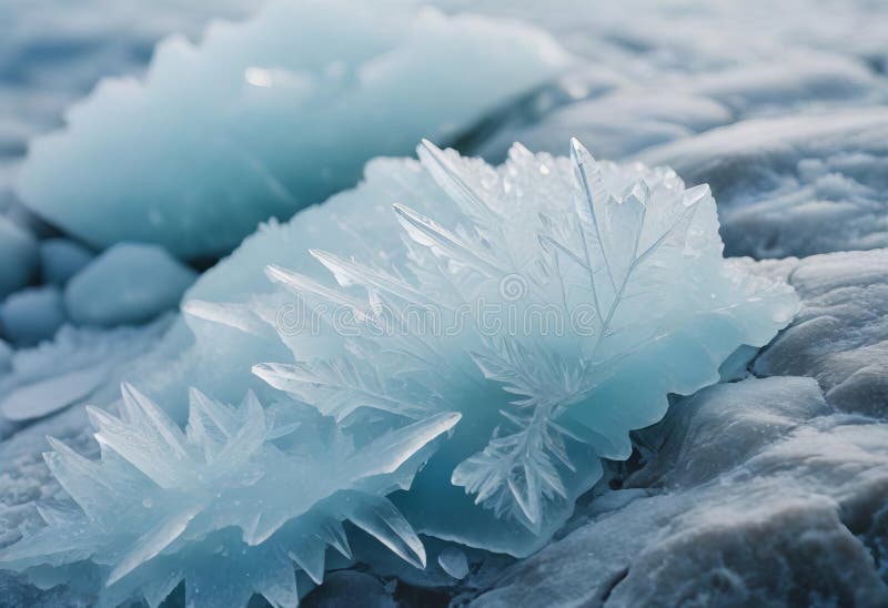 Photo of Frozen Ice on a Stone Background Stock Illustration ...