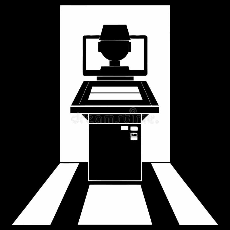 Photo of Futuristic Computer Control Station with a Large Screen and ...