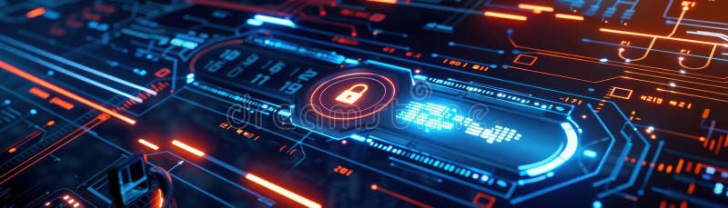 Photo of a Futuristic Key and Password Interface with AI Emblem ...