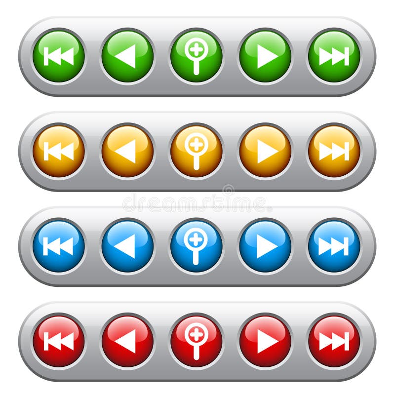 Blue Round Web Buttons [3] stock illustration. Illustration of glossy ...