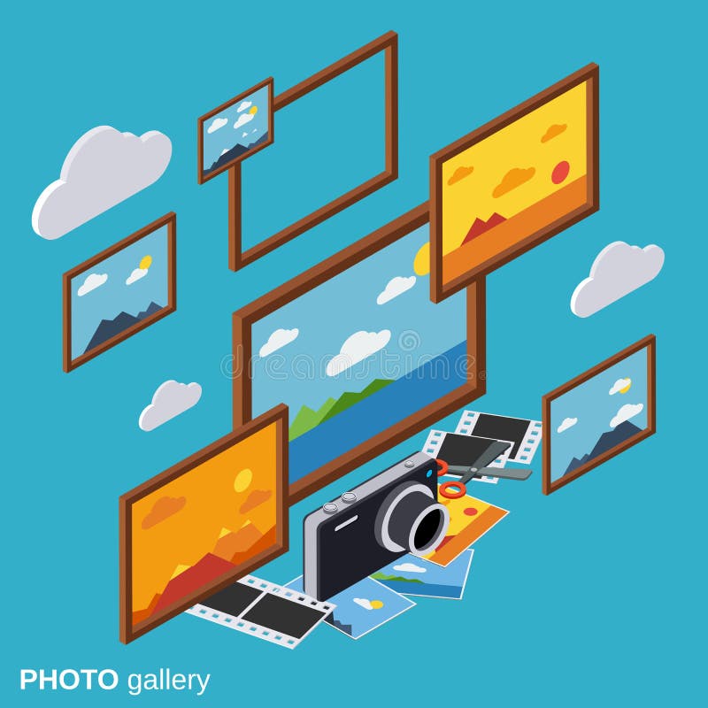 Photo Gallery Vector Concept Stock Vector - Illustration of gallery ...