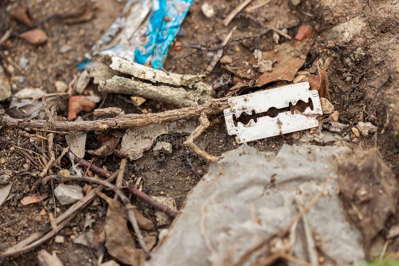 Garbage on the ground stock image. Image of environmental - 158026129