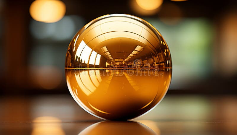 Photo of Gold Sphere Like Golden Metallic Egg Stock Illustration ...