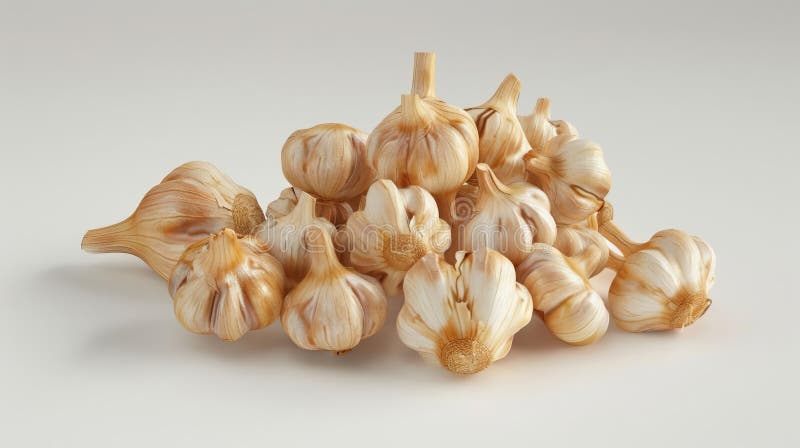 Photo of Golden Brown Fried Garlic Bulbs Arranged in a Cluster on a ...