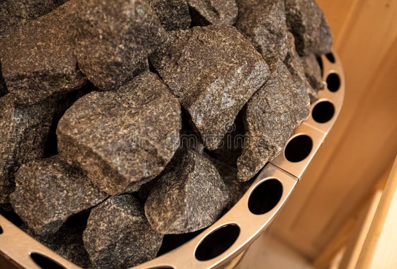 Photo of Granite Rocks on Oven at Sauna Stock Photo - Image of healthy ...