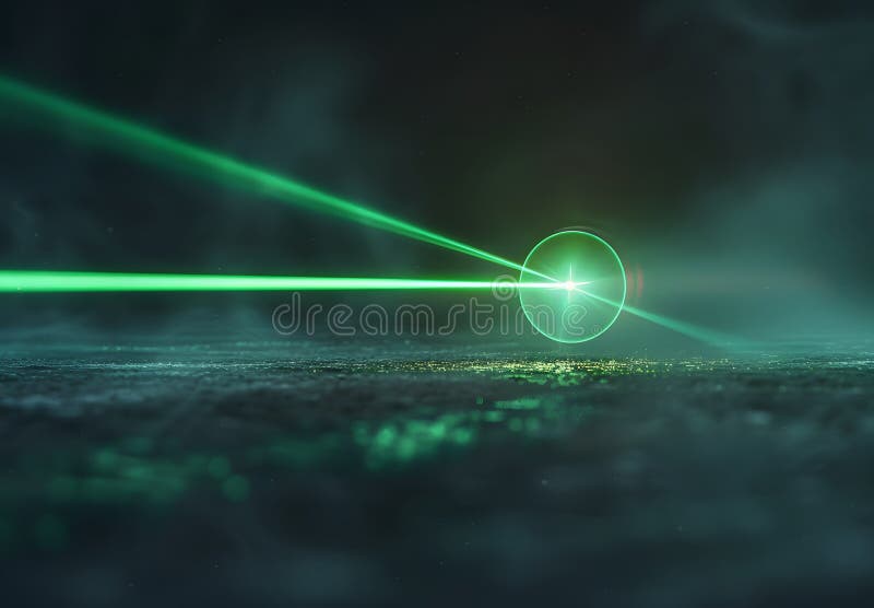 Green Laser Beam Night Vision Security System Stock Illustration ...