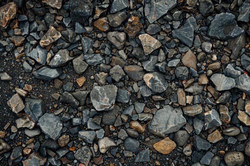 Photo of Grey Asphalt Rock Ground Debris. Background Texture for ...