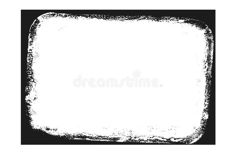 Photo Grunge Horizontal Frame Template. Ink Paint Border with Rough ...