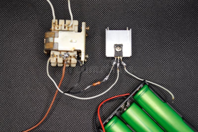 Photo of Hand Made Voltage Inverter on Black Background Stock Photo ...