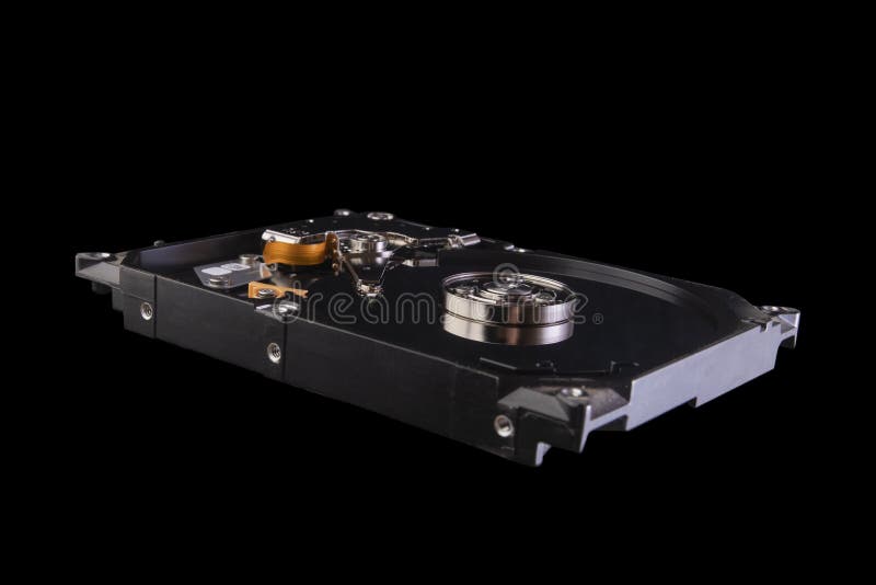 Photo Hard Drive or HDD on a Black Background Stock Photo - Image of ...