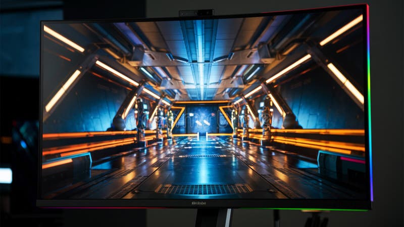 A Photo of a High-resolution Gaming Monitor with a Fast Refresh Rate ...