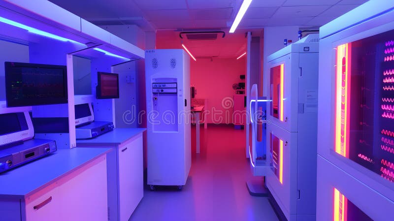 Photo of a High-tech Laboratory Where Cancer. Stock Illustration ...
