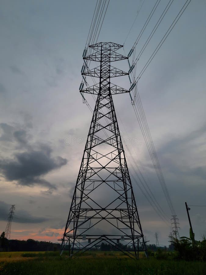 Photo of a High-voltage Electric Tower/power Pole in the Afternoon ...
