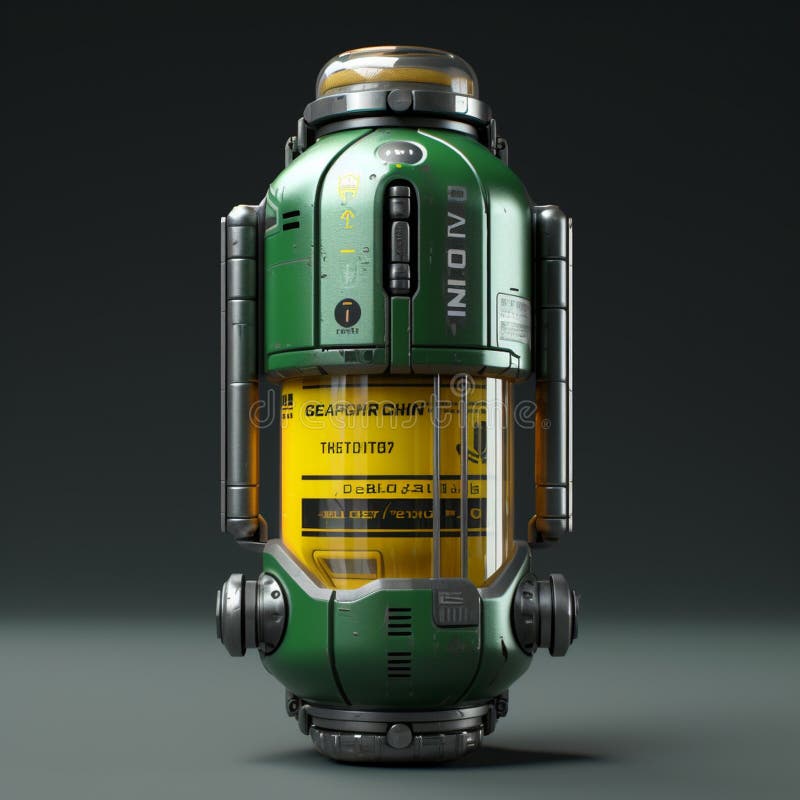 Photo Highttech Plasma Quantum Computer Tube with Glowing Energy Inside ...