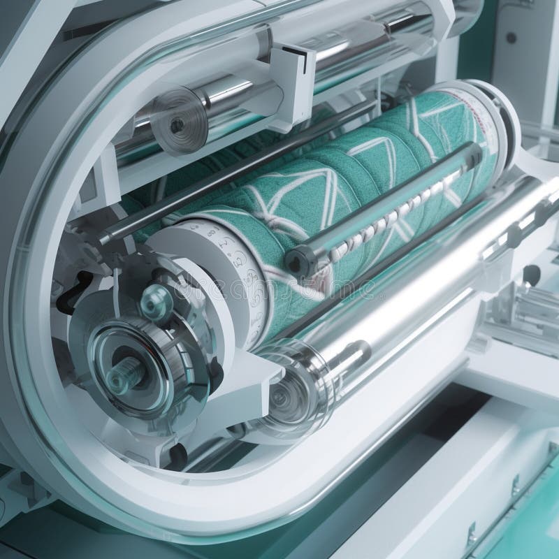 Photo Highttech Plasma Quantum Computer Tube with Glowing Energy Inside ...