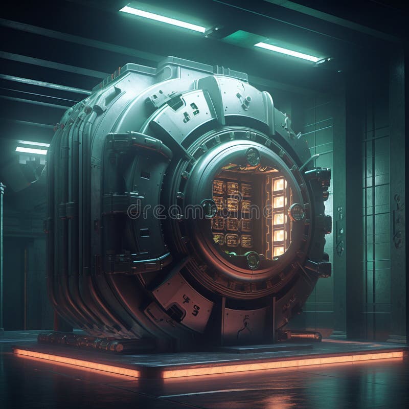 Photo Highttech Plasma Quantum Computer Tube with Glowing Energy Inside ...