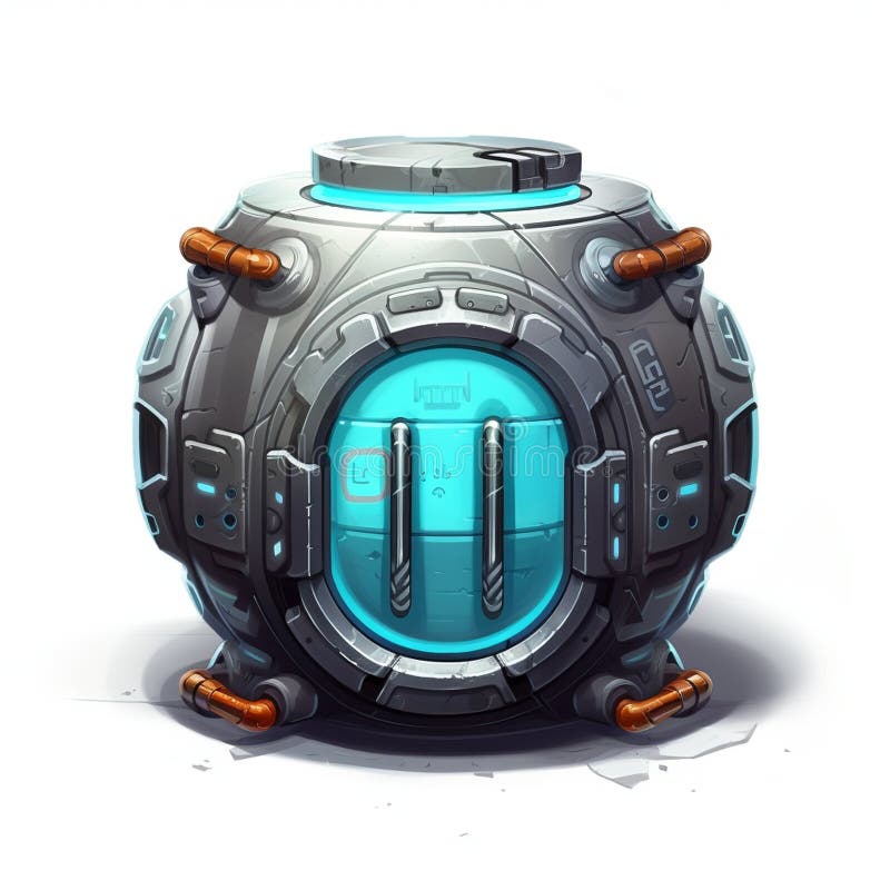 Photo Highttech Plasma Quantum Computer Tube with Glowing Energy Inside ...