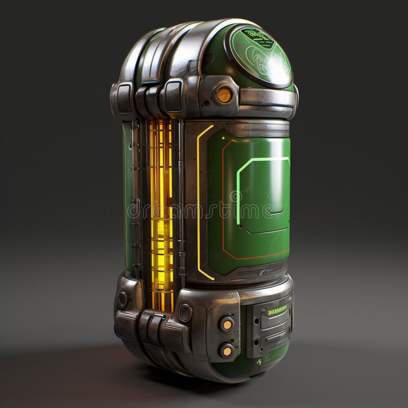 Photo Highttech Plasma Quantum Computer Tube with Glowing Energy Inside ...