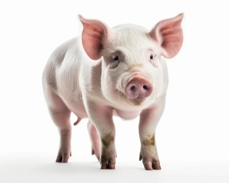 Photo of Hog Isolated on White Background. Generative AI Stock ...