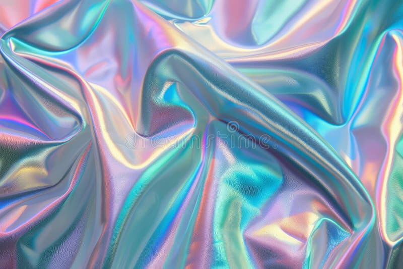Photo of Holographic Iridescent Effect Plastic Material. Background ...