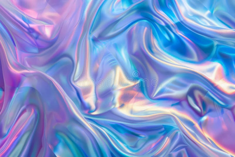 Photo of Holographic Iridescent Effect Plastic Material. Detailed Image ...