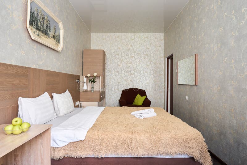 Photo of the Hostel Room with Details Stock Image - Image of interior ...