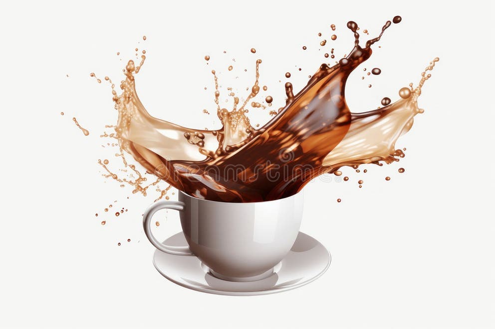Photo of a Hot and Energizing Cup of Java Overflowing with Aromatic ...