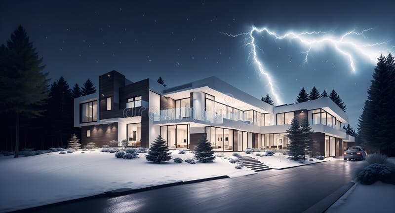Electric Storm House Stock Illustrations – 456 Electric Storm House ...