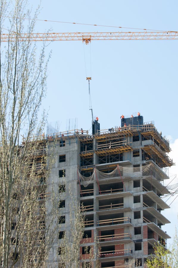 Photo of a House Under Construction. Building Under Construction Stock ...