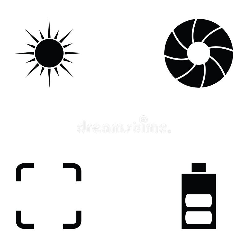 Photo icon set stock illustration. Illustration of studio - 102683774