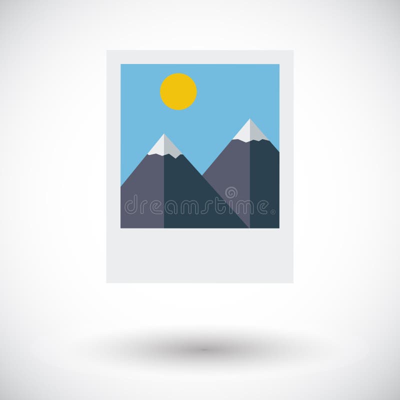 Photo icon stock vector. Illustration of frame, paper - 93393461