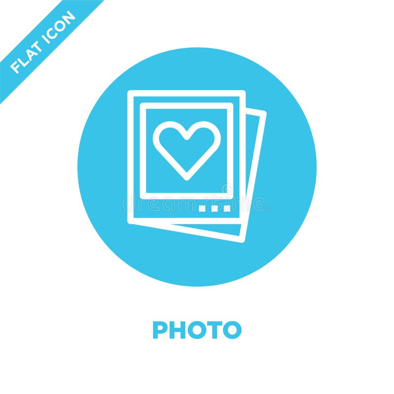 Photo Icon Vector From Love Collection Thin Line Photo Outline Icon