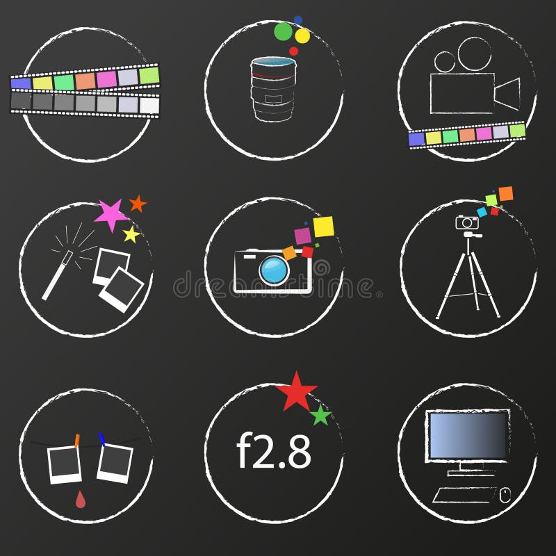 Photo icons stock vector. Illustration of website, white - 46443307