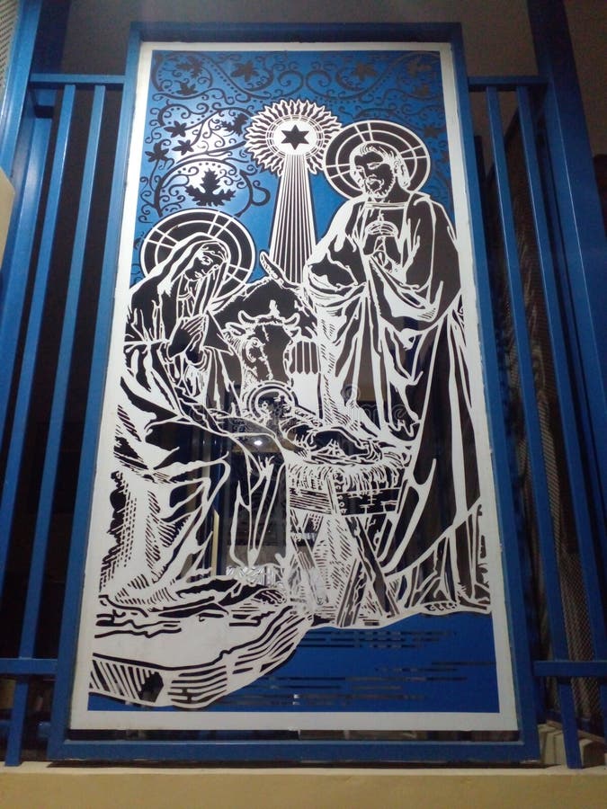 Photo Illustration of the Birth of Jesus Christ in the Bethlehem Stable ...